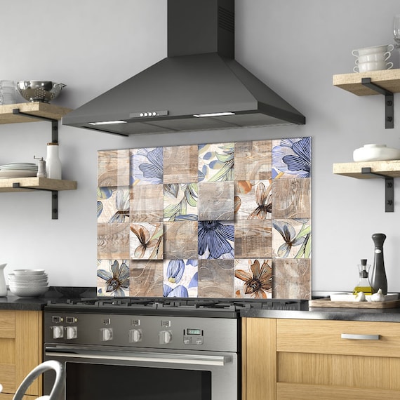 Tempered Glass Stove Backsplash Panel Stove Back Cover - Etsy