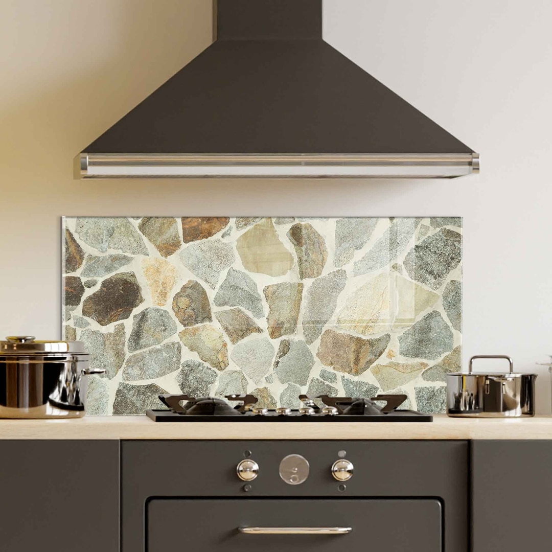 Kitchen Backsplash, Tempered Glass Stove Backsplash Panel, Kitchen Wall ...