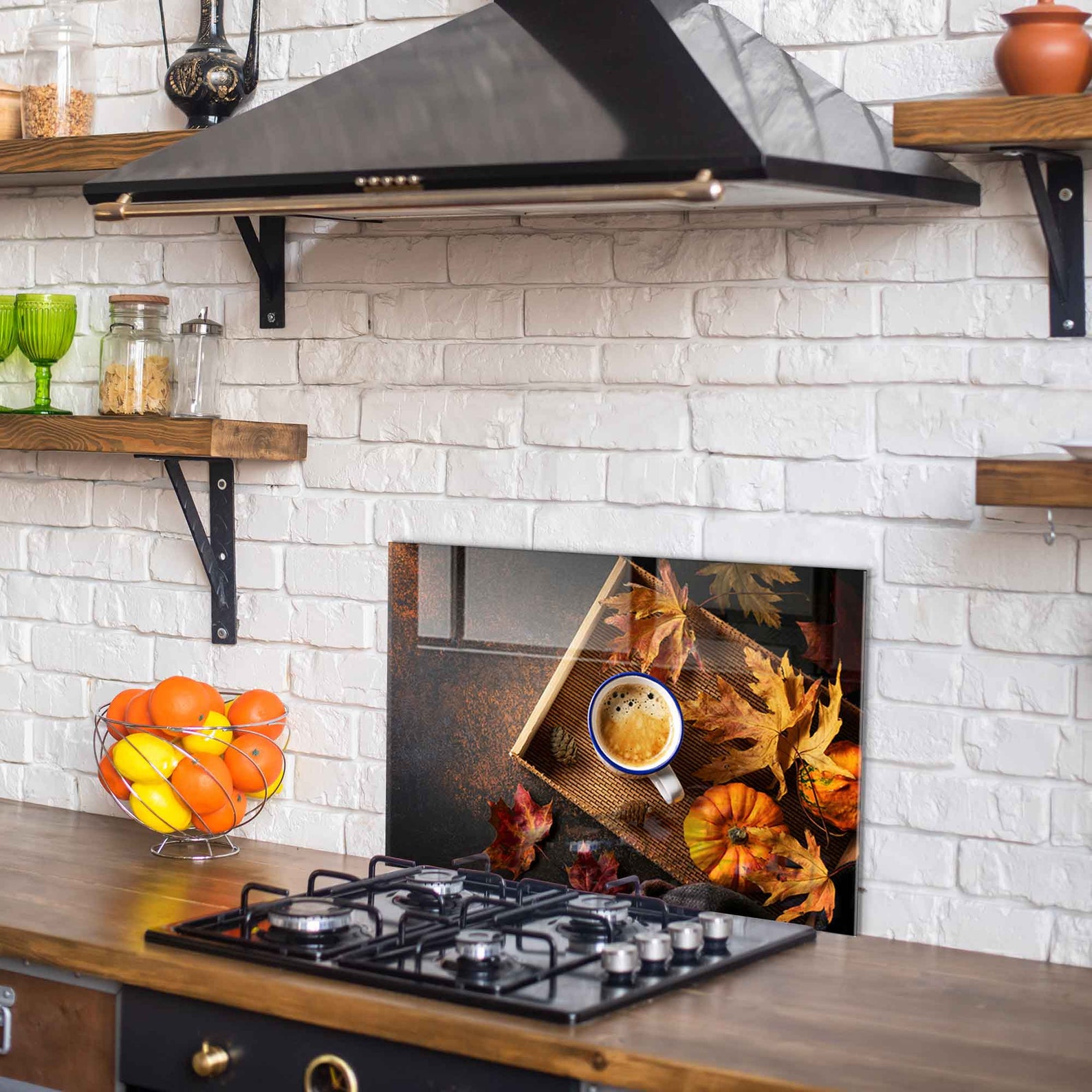 Tempered Glass Stove Backsplash Panel Stove Back Cover - Etsy