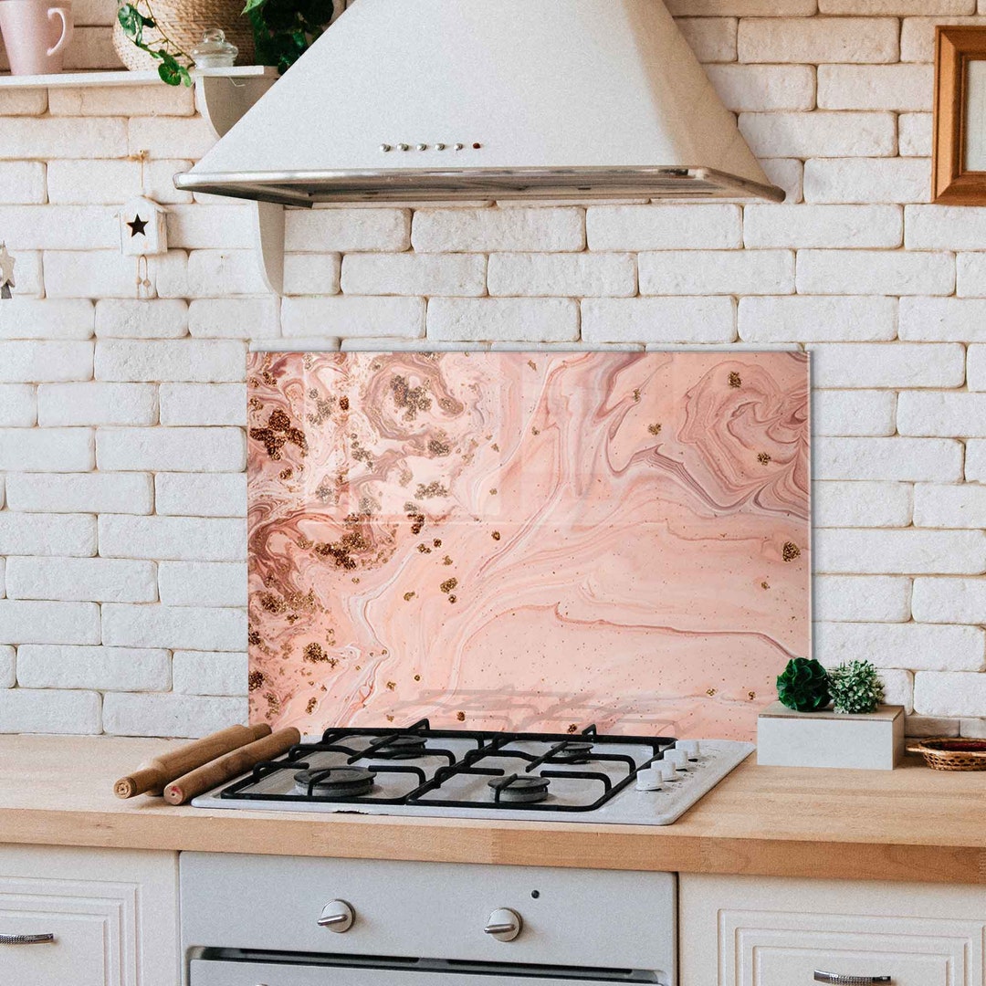 Tempered Glass Stove Backsplash Panel, Stove Back Cover, Kitchen Decor ...