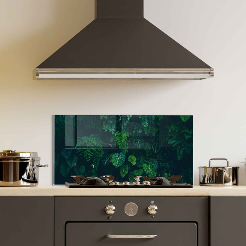 Tempered Glass Stove Backsplash Panel Stove Back Cover - Etsy