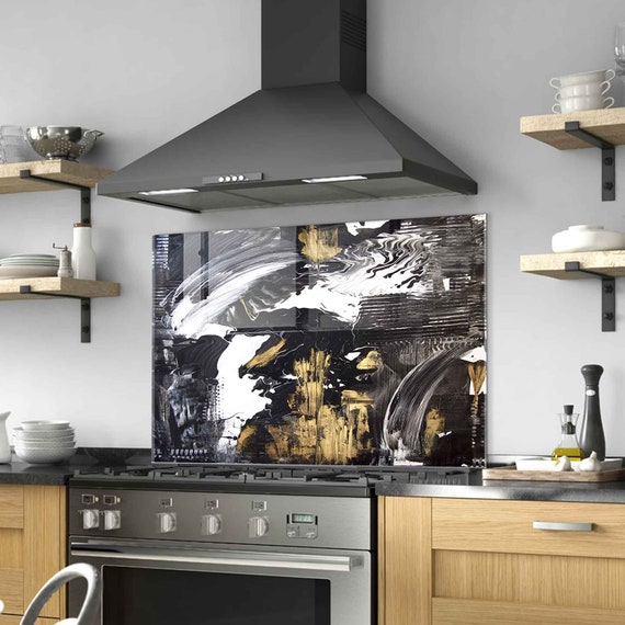 Tempered Glass Stove Backsplash Panel Stove Back Cover - Etsy