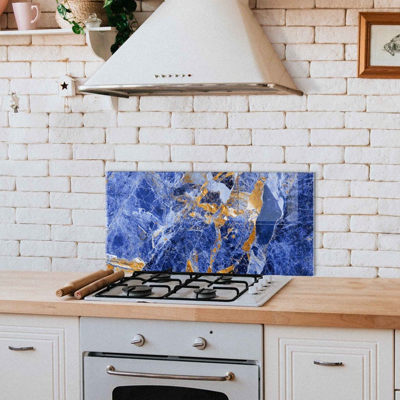 Kitchen Backsplash, Stove Back Cover, Tempered Glass Stove Backsplash ...