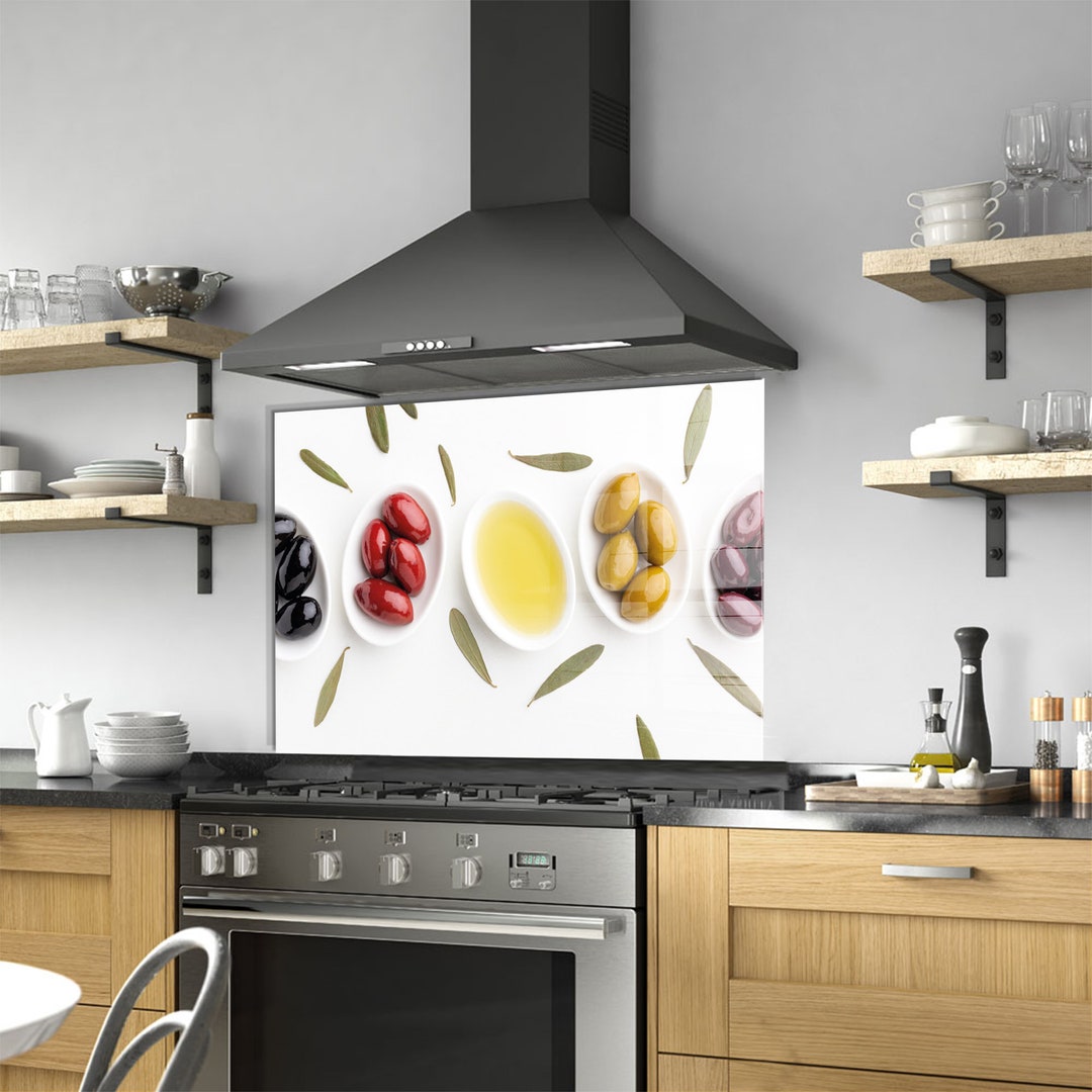 Tempered Glass Stove Backsplash Panel, Stove Back Cover, Kitchen Decor ...