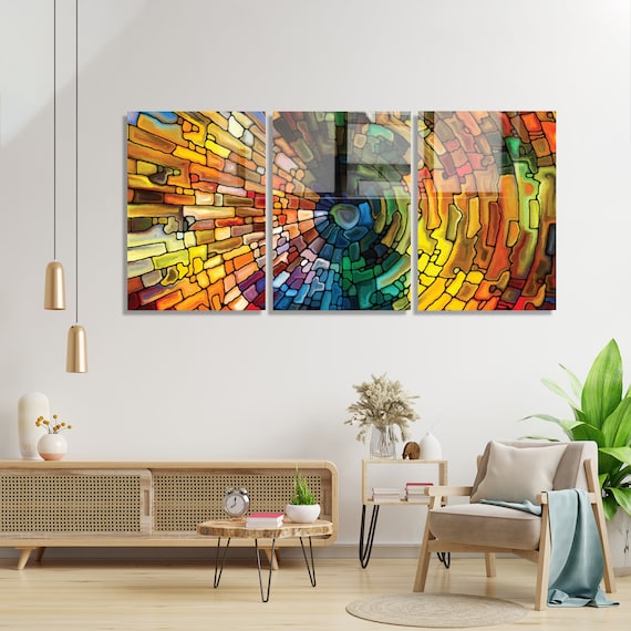 Stained Glass Wall Art Home Decor Wall Art Wall Decor Living | Etsy
