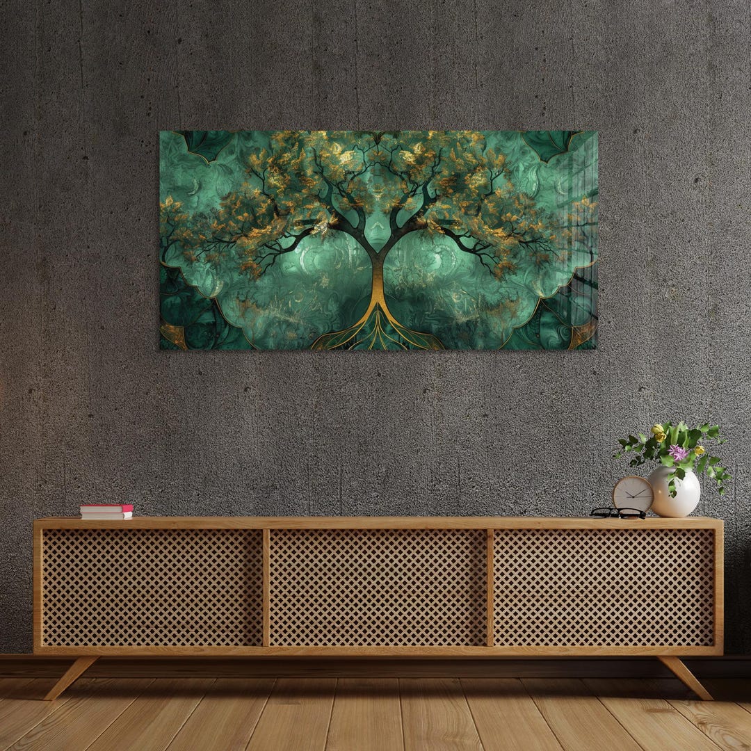 Tempered Glass Wall Art, Extra Large Wall Decor, Living Room Home Decor ...