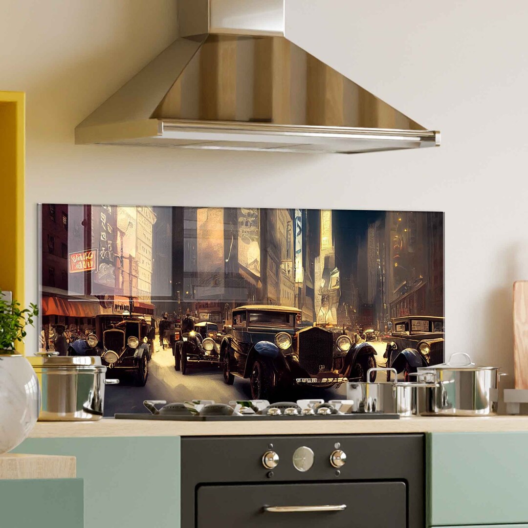 Tempered Glass Stove Backsplash Panel, Stove Back Cover, Kitchen Decor ...