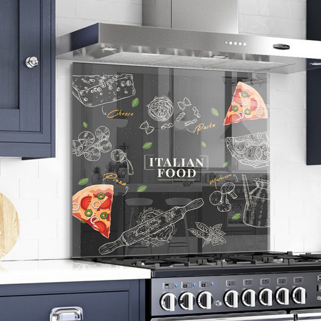 Glass Stove Backsplash Panel, Kitchen Backsplash Tile, Chopping Board ...