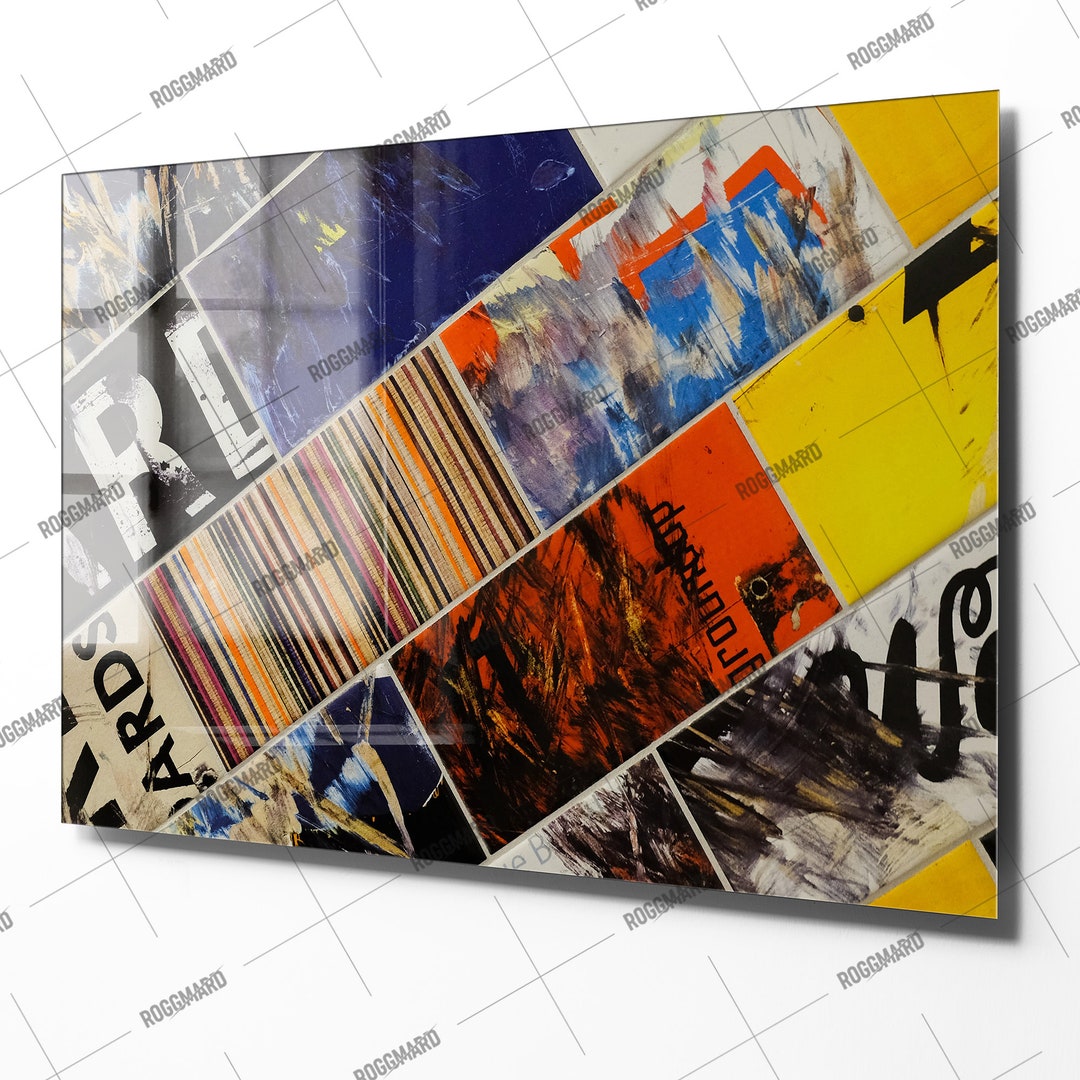 Retro Wall Decor, Tempered Glass Wall Art, Home Living Room Bedroom ...