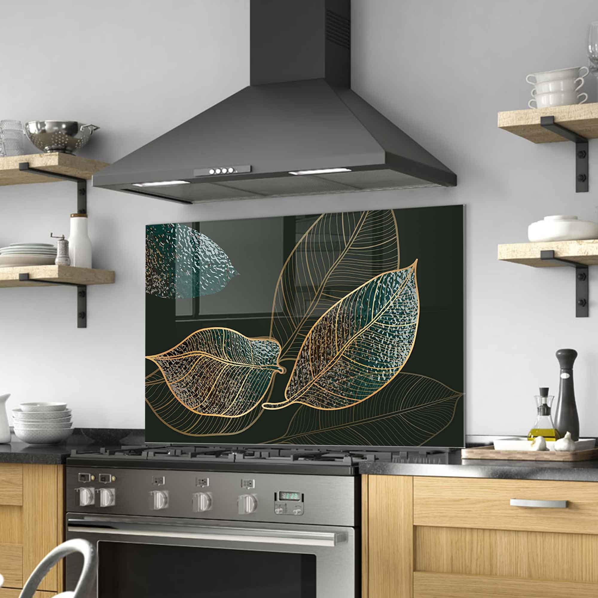 Tempered Glass Stove Backsplash Panel Stove Back Cover - Etsy