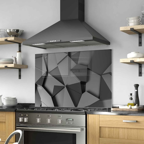 Tempered Glass Stove Backsplash Panel Stove Back Cover - Etsy