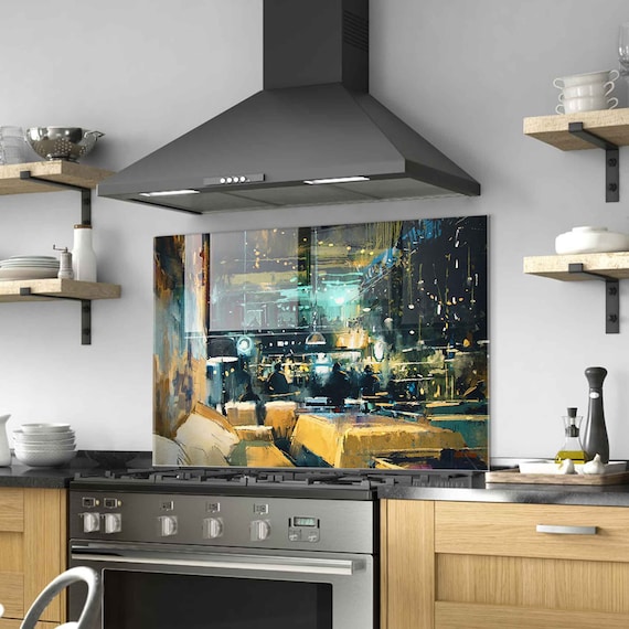Tempered Glass Stove Backsplash Panel Stove Back Cover - Etsy