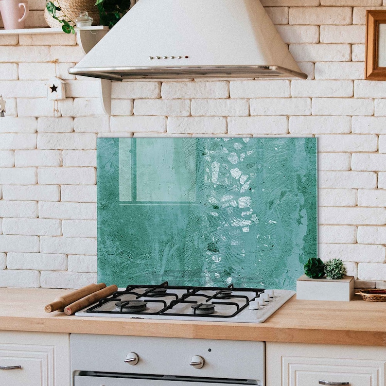 Tempered Glass Stove Backsplash Panel, Stove Back Cover, Kitchen Decor ...