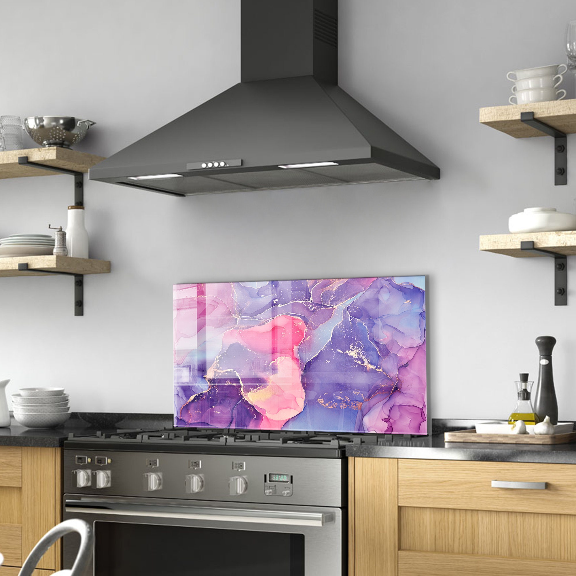 Glass Stove Backsplash Panel, Kitchen Backsplash Tile, Chopping Board ...