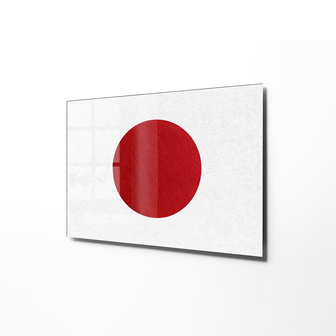 Japan Flag Tempered Glass Wall Art, Japanese Decor, Japanese Art, Asian ...