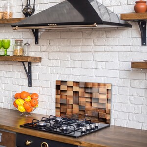 Tempered Glass Stove Backsplash Panel, Stove Back Cover, Kitchen Decor ...