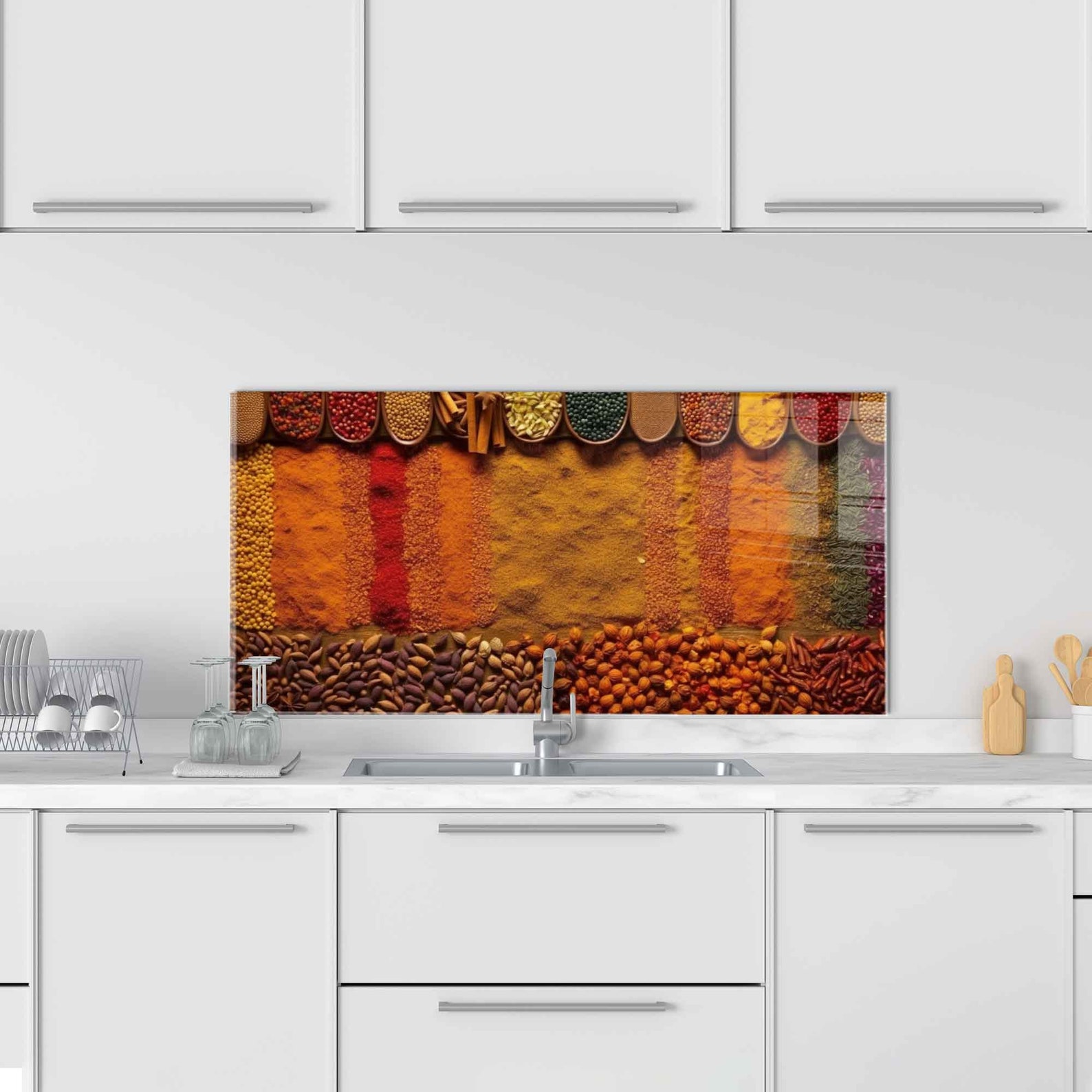 Kitchen Sink Splash Guard-tempered Glass Kitchen Backsplash-kitchen ...