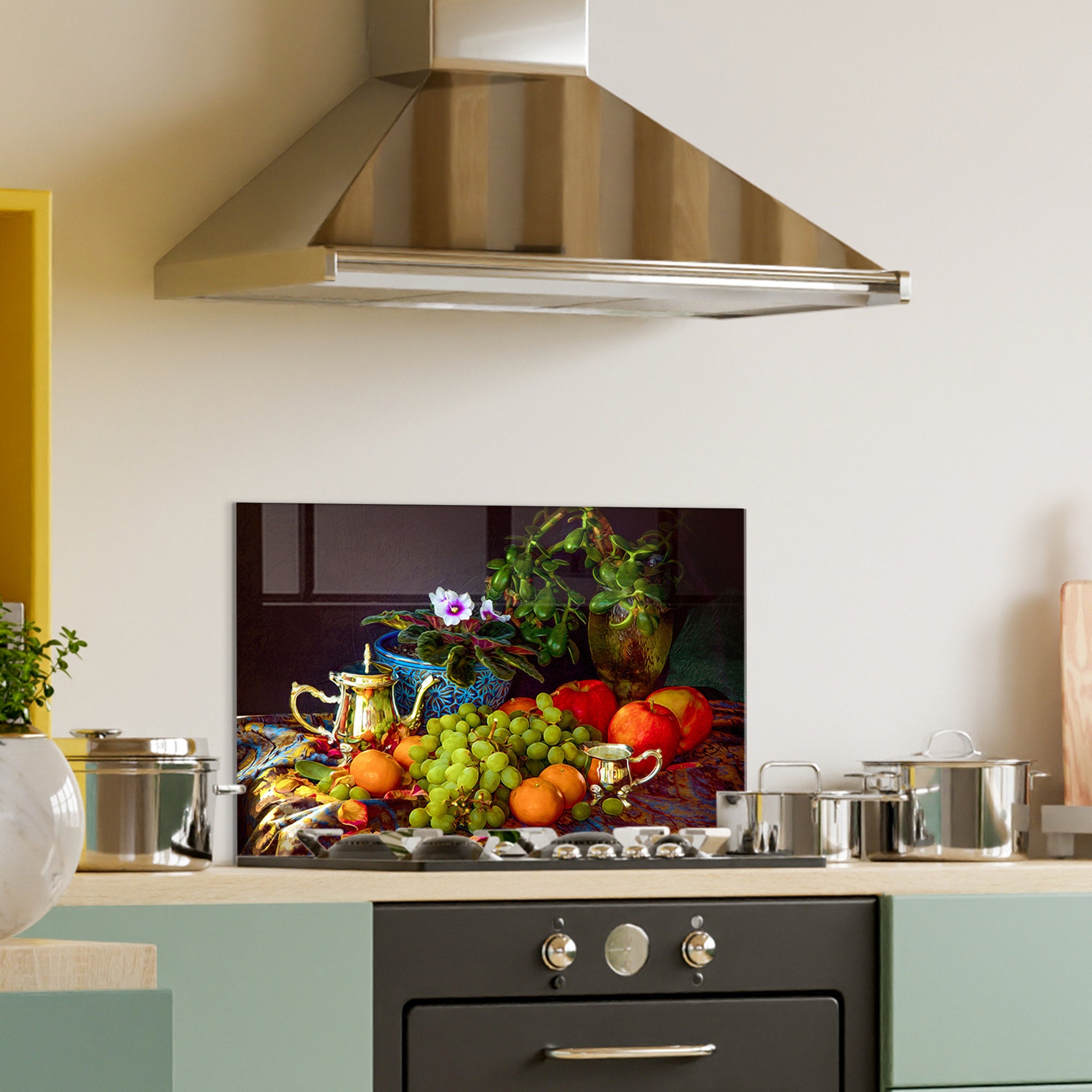 Tempered Glass Stove Backsplash Panel, Stove Back Cover, Kitchen Decor ...