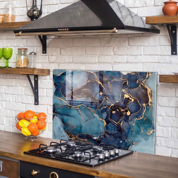 Tempered Glass Stove Backsplash Panel Stove Back Cover - Etsy