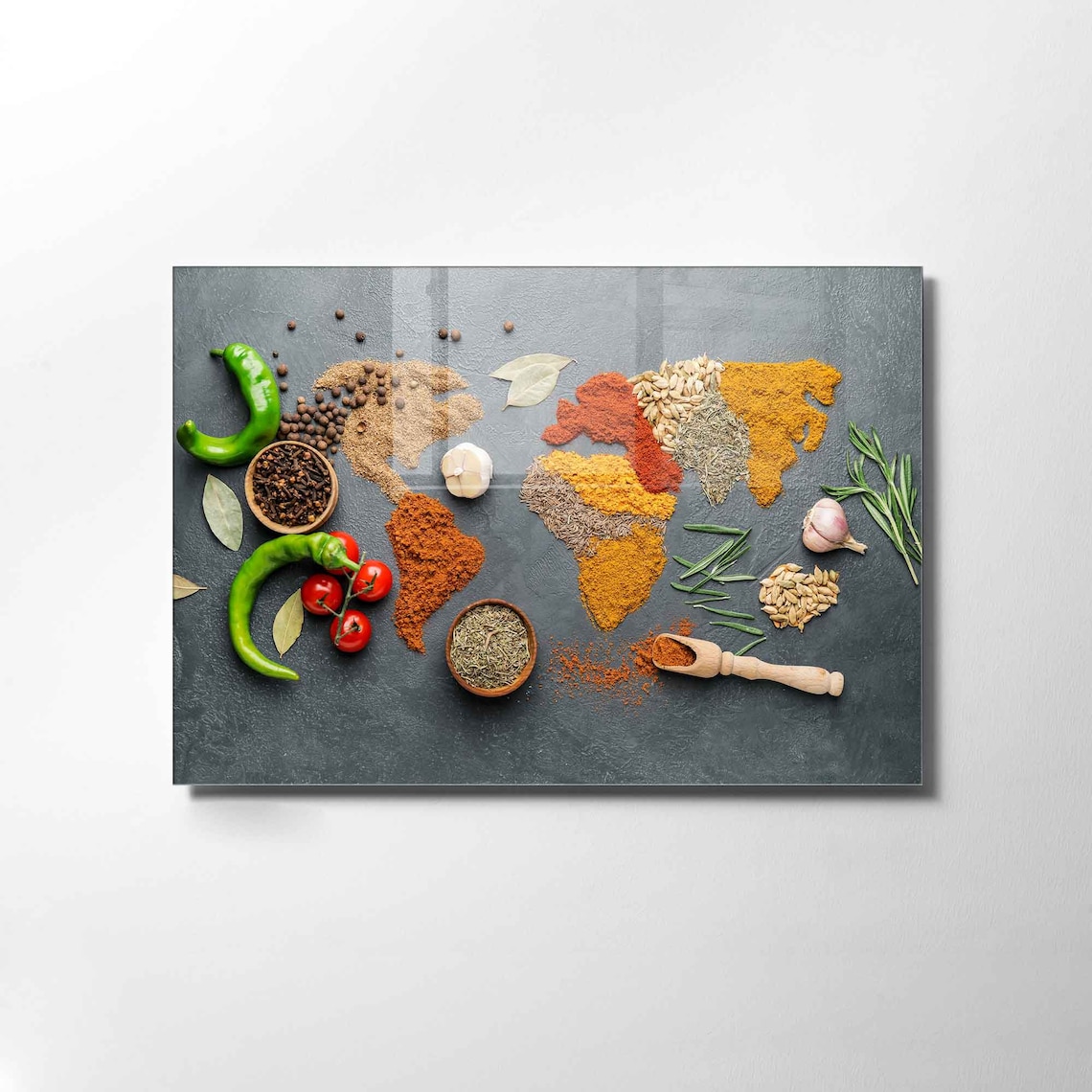 Kitchen Wall Art Decor New Home Gift Decor World Map - Etsy