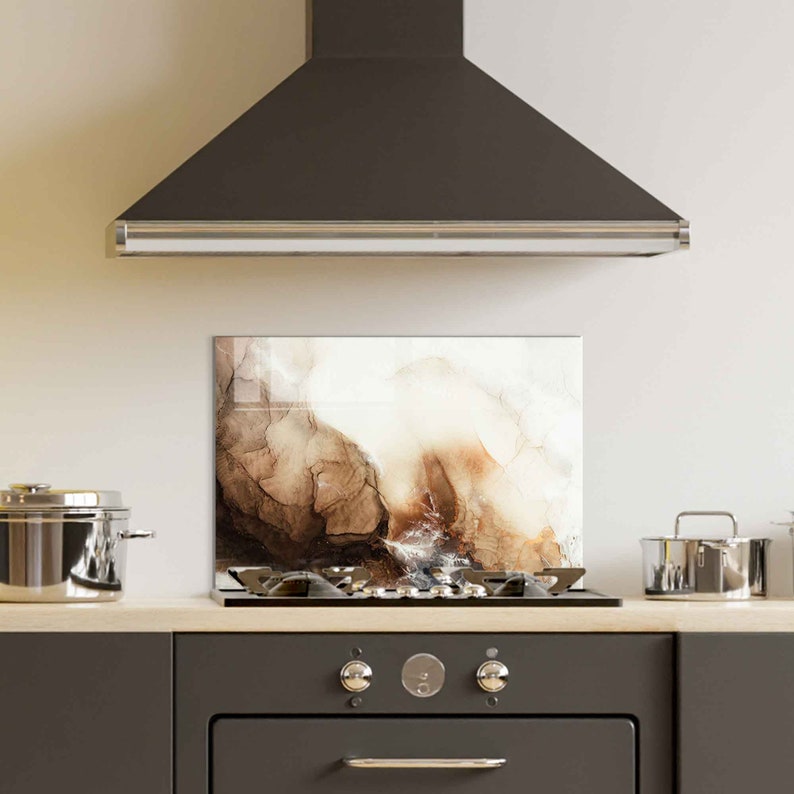 Tempered Glass Stove Backsplash Panel Stove Back Cover - Etsy