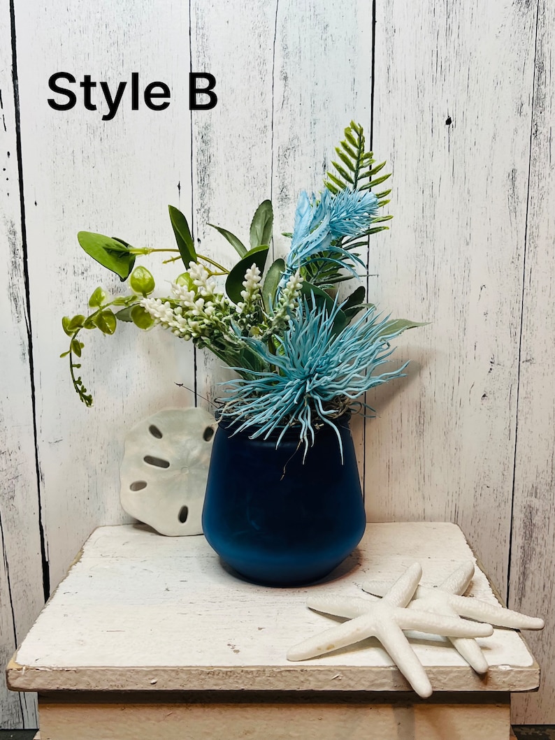 Coastal Floral Decor Small Beach Theme Floral Arrangements - Etsy