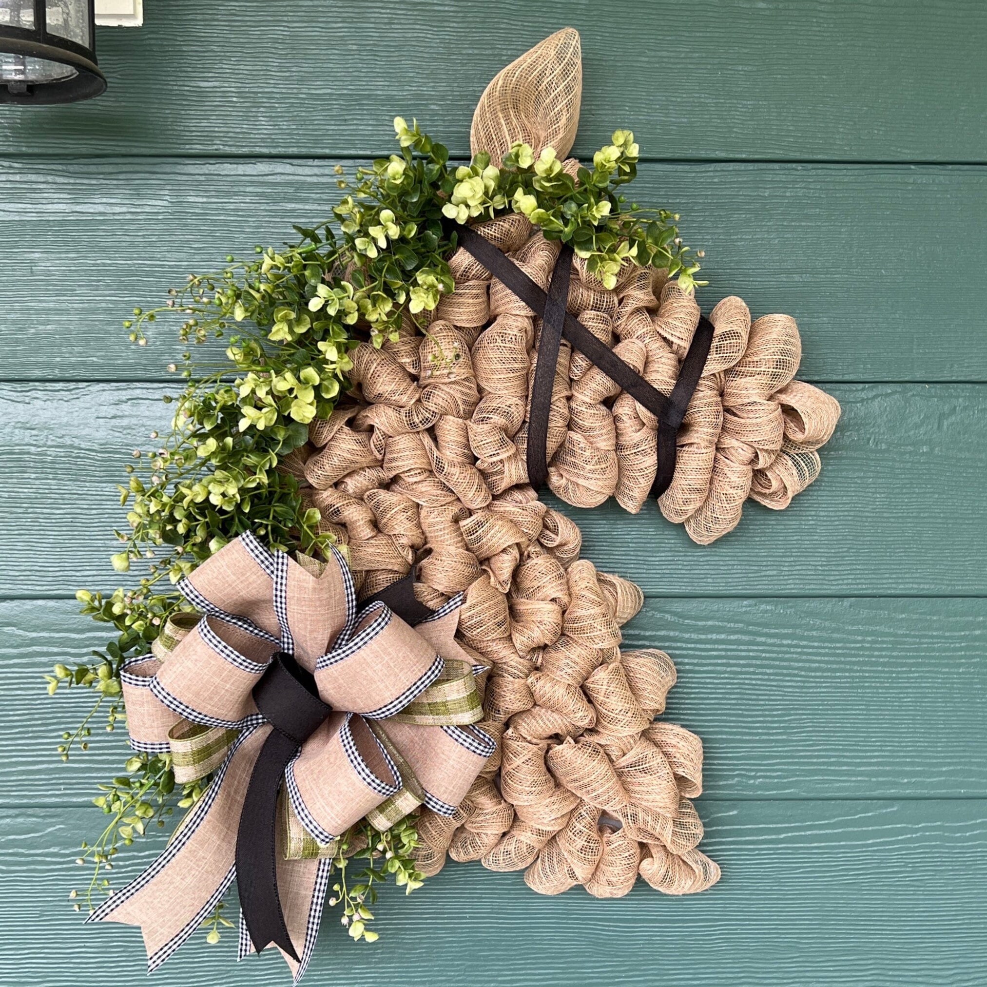 Horse Head Door Wreaths Burlap