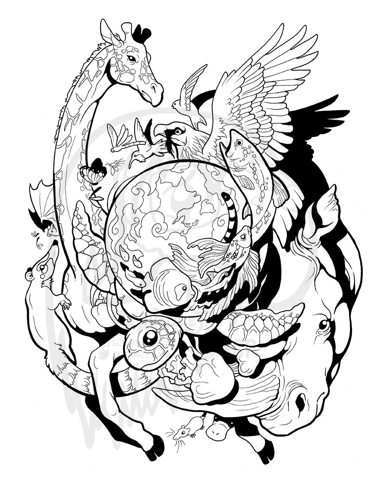 Biodiversity Coloring Coloring Pages