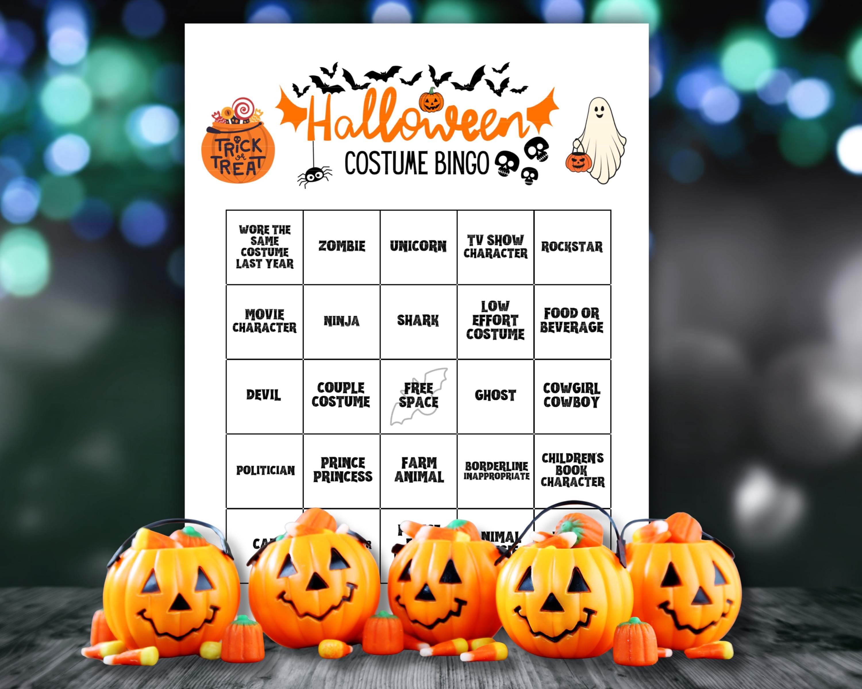 Halloween Costume Bingo Game: 50 Printable Cards (digital Download) - Etsy