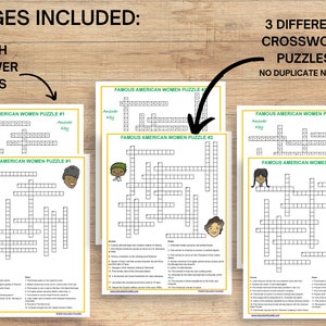 Famous American Women Puzzles and Games - 76 Different Women Included ...