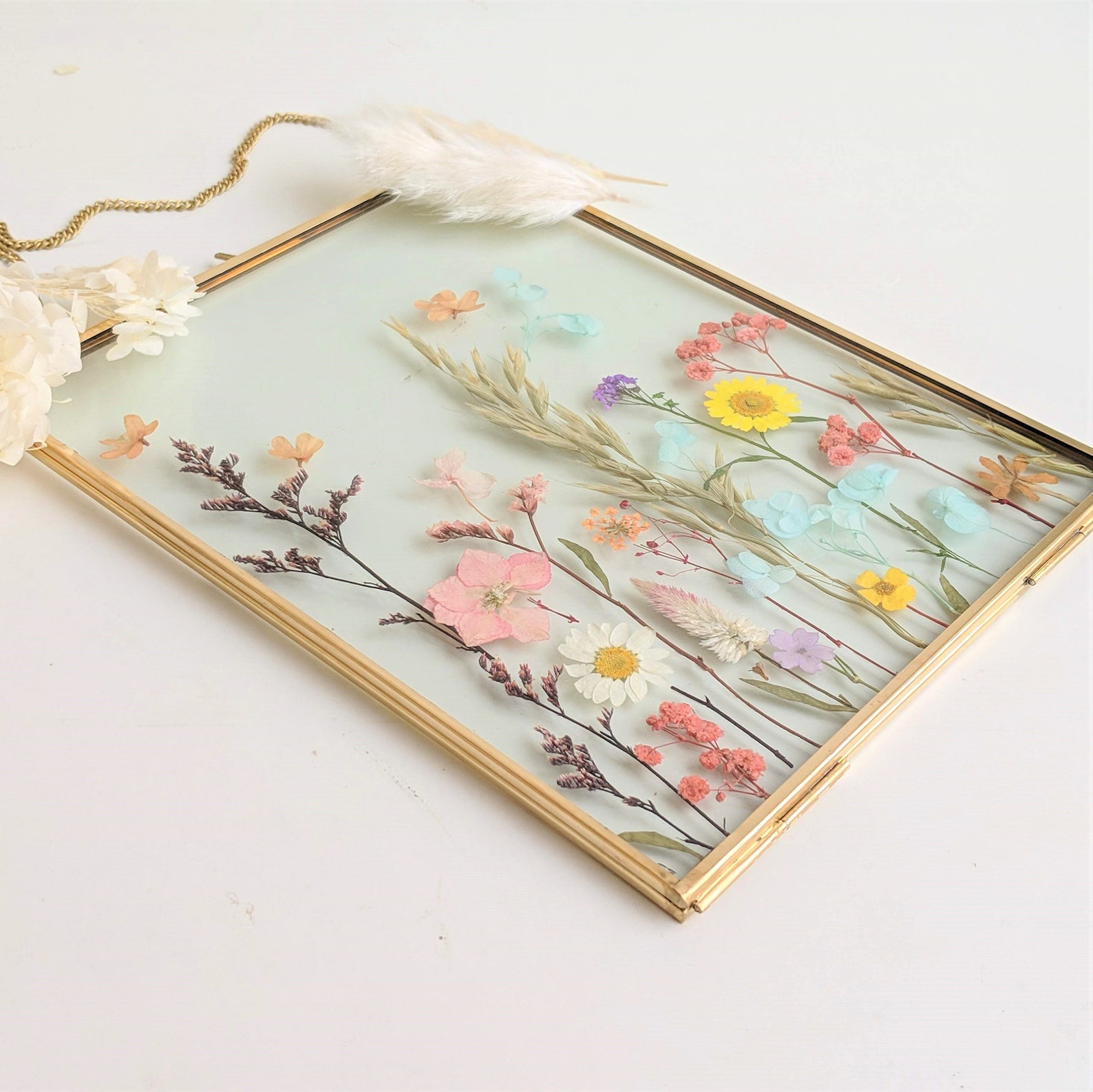 Herbarium Pressed Flower Wall Hanging Herbarium Frame Pressed Flower ...