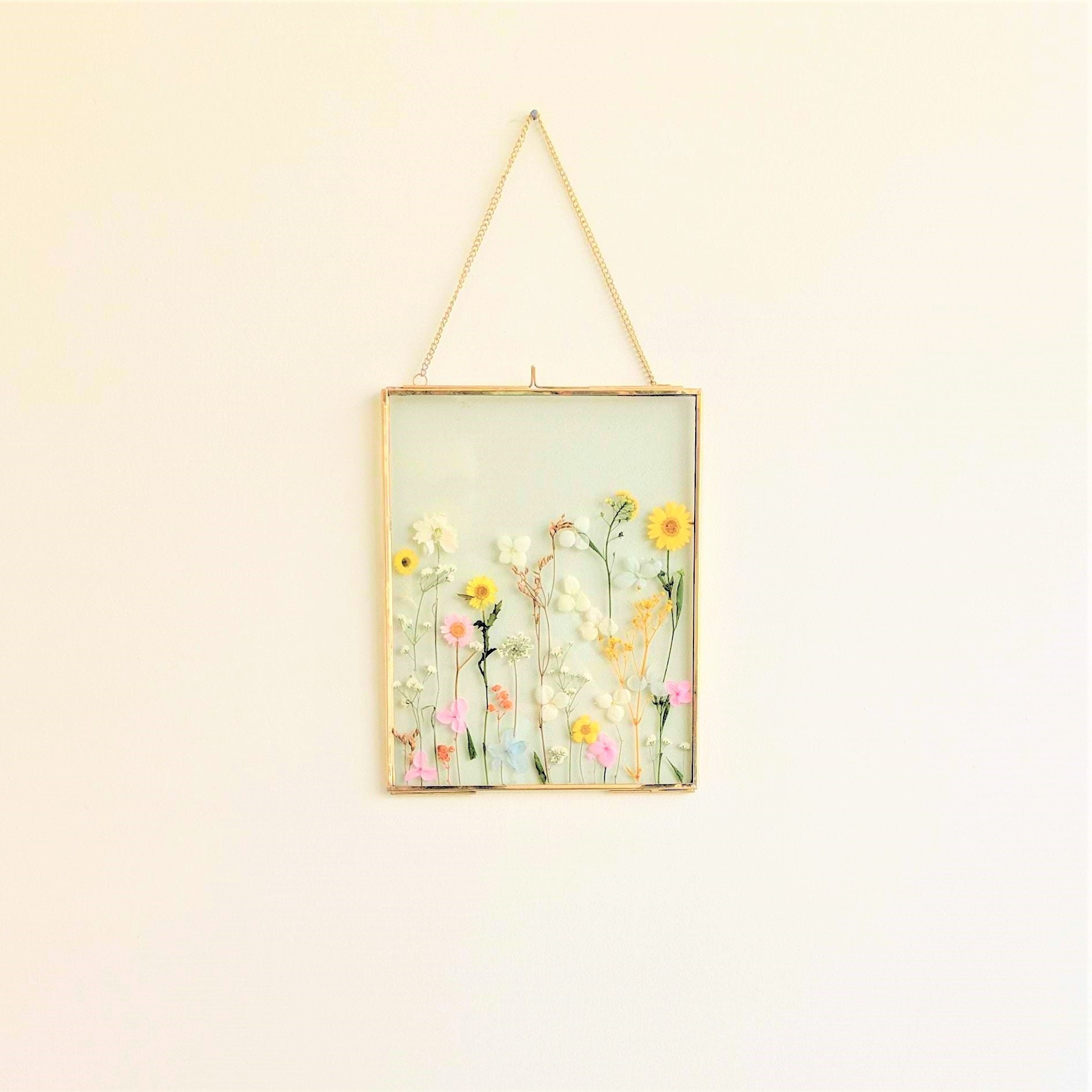 Pressed Flower Frame Pressed Flower Art Dry Flower Art Pressed - Etsy