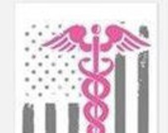 Flag Nurse Decal - Etsy
