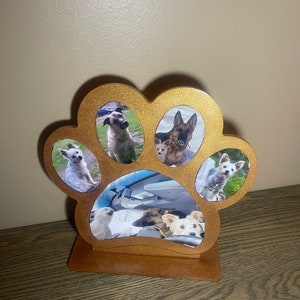 Picture Frame Beautiful Paw Collage for Dog , Cat or Any Furry Friend ...