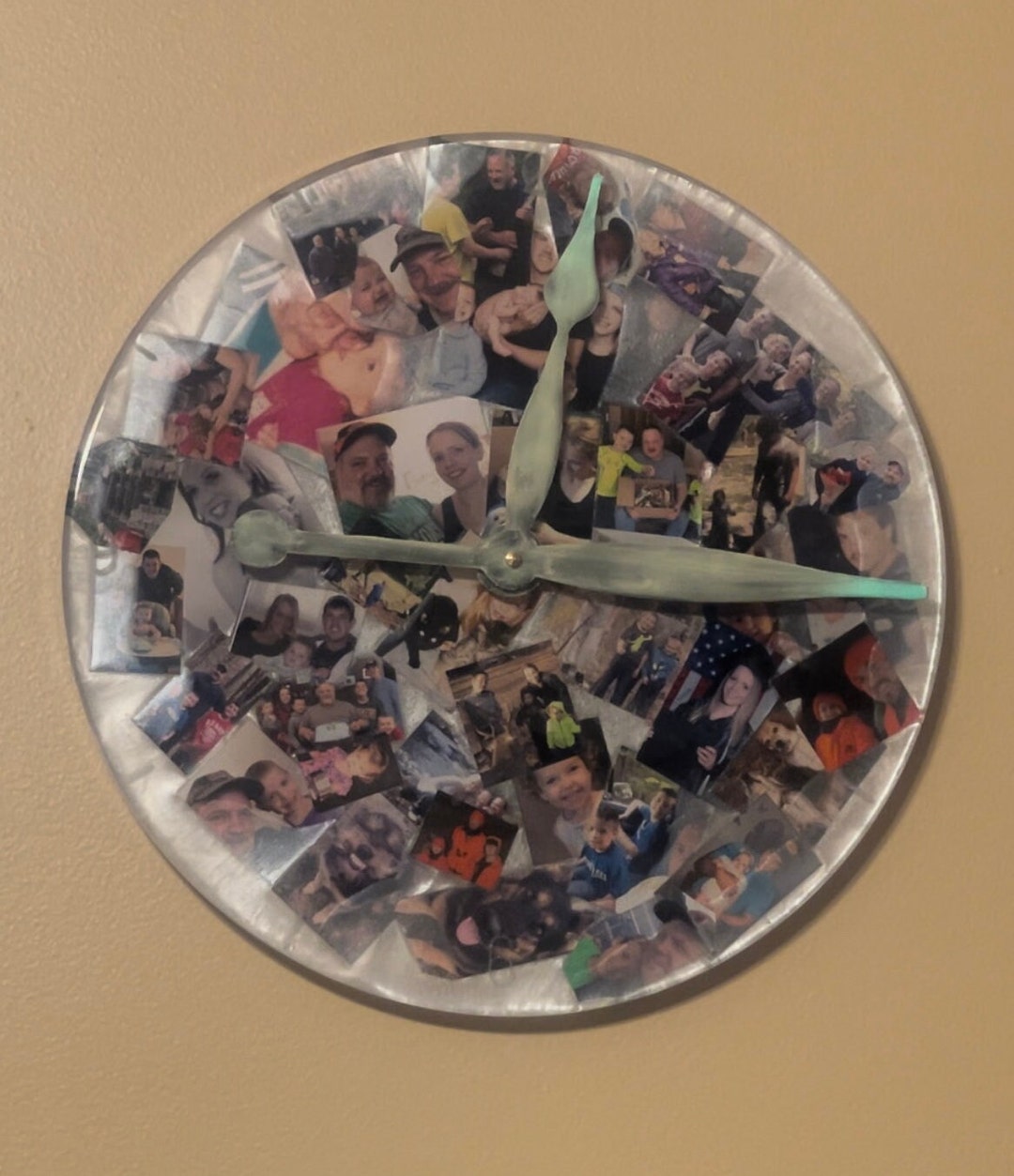 Personalized Picture Collage Clock With Glowing Hands and Numbers ...