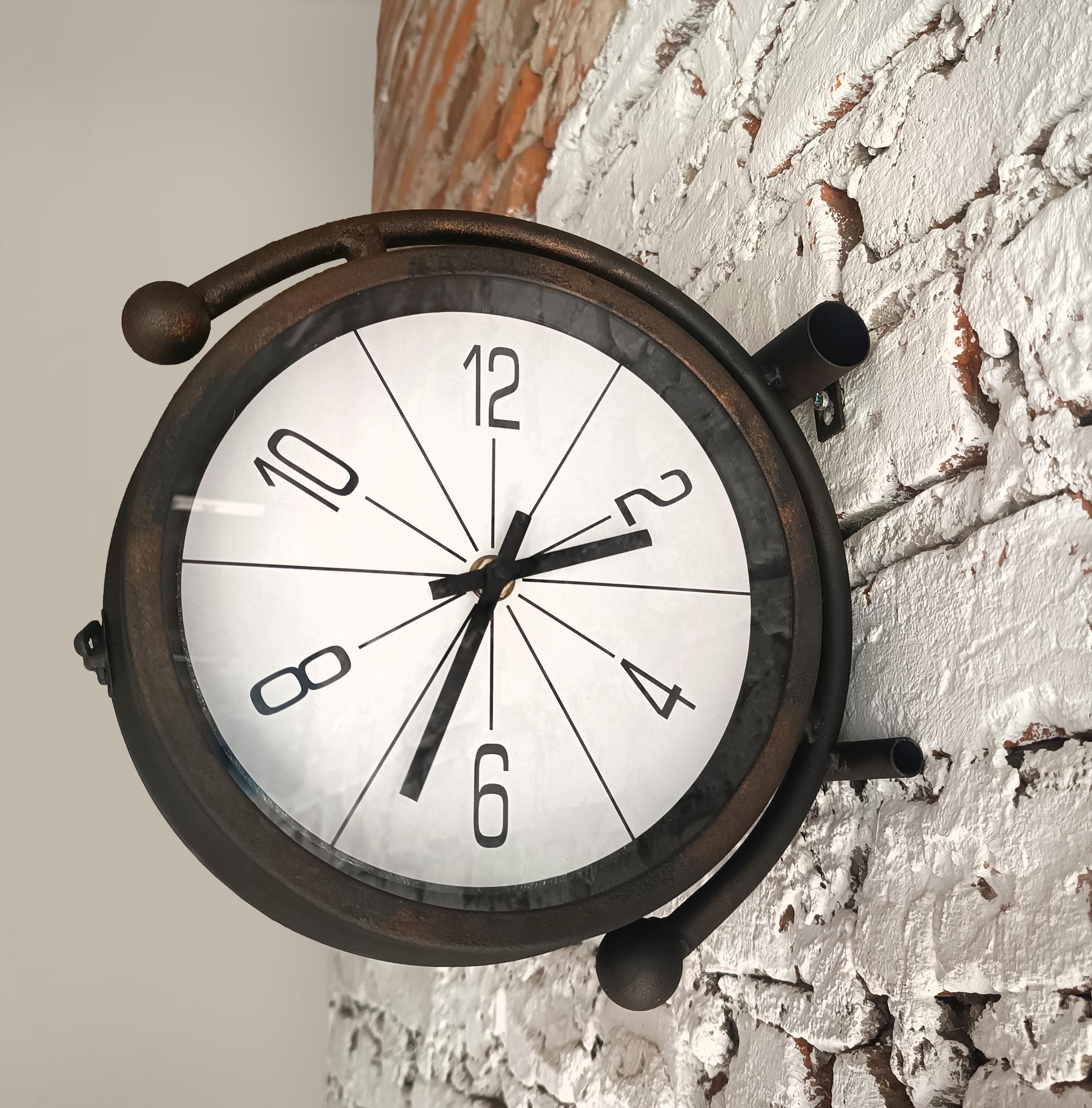 Double-side Retro Station Clock, Industrial, Loft Style. - Etsy