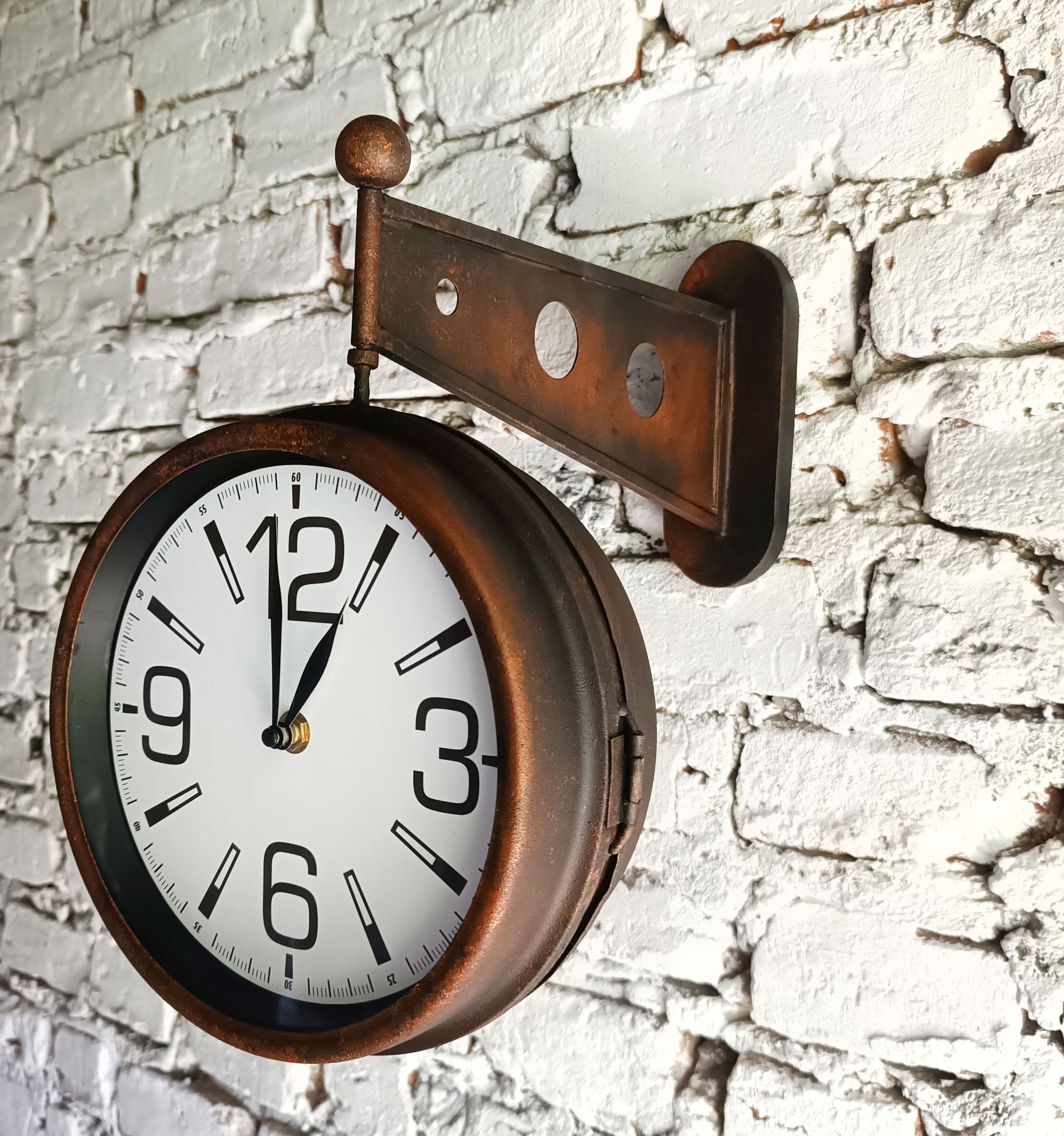 Double-side Retro Station Clock, Industrial, Loft Style. - Etsy