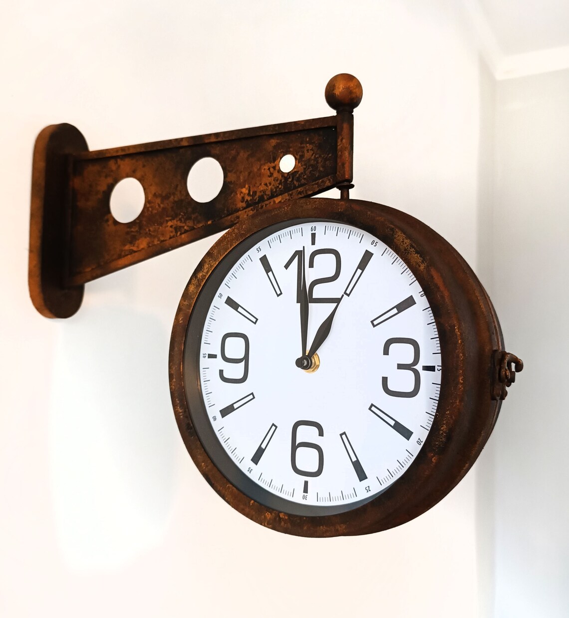 Double-side Retro Station Clock, Industrial, Loft Style. - Etsy