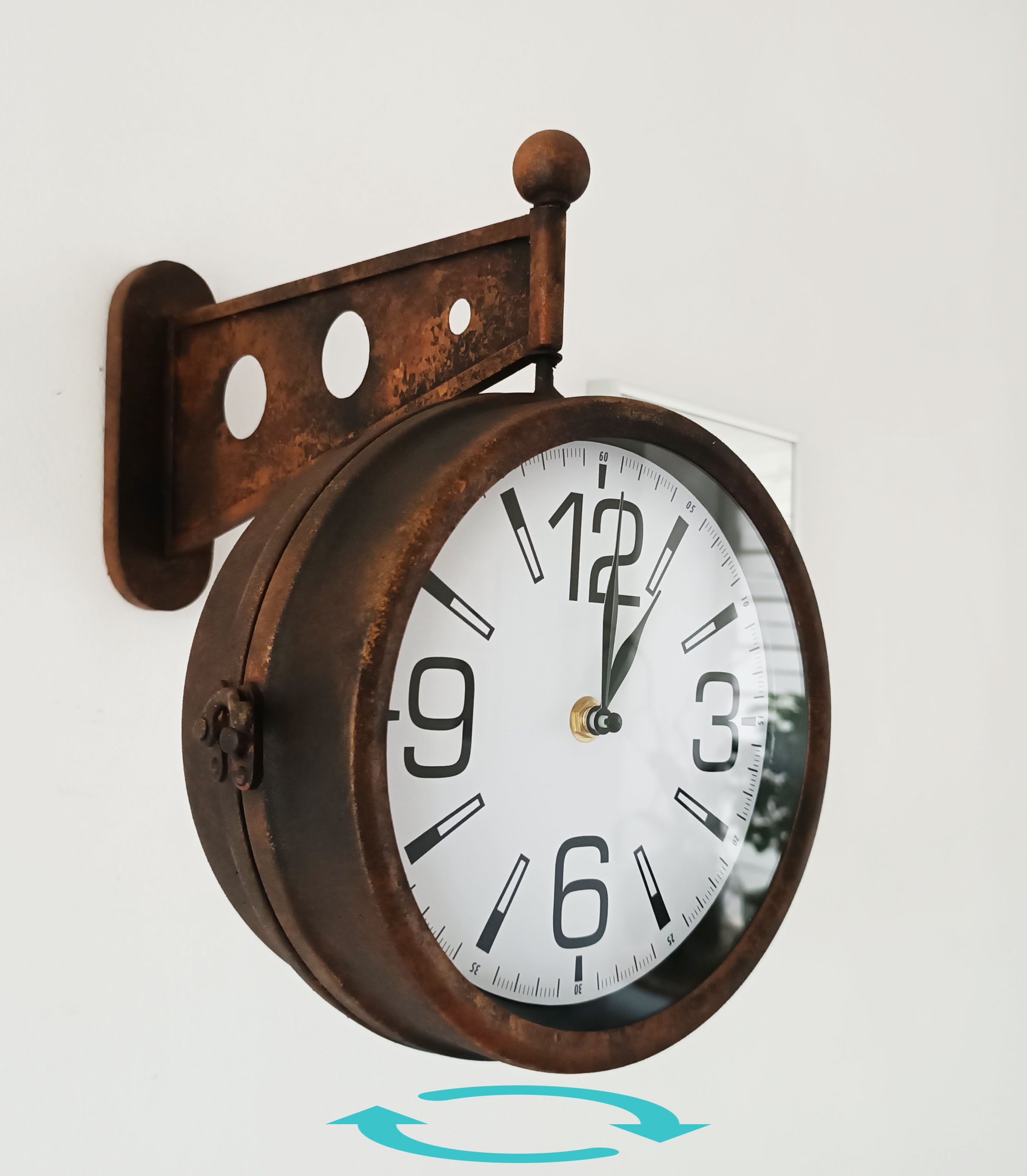 Double-side Retro Station Clock, Industrial, Loft Style. - Etsy