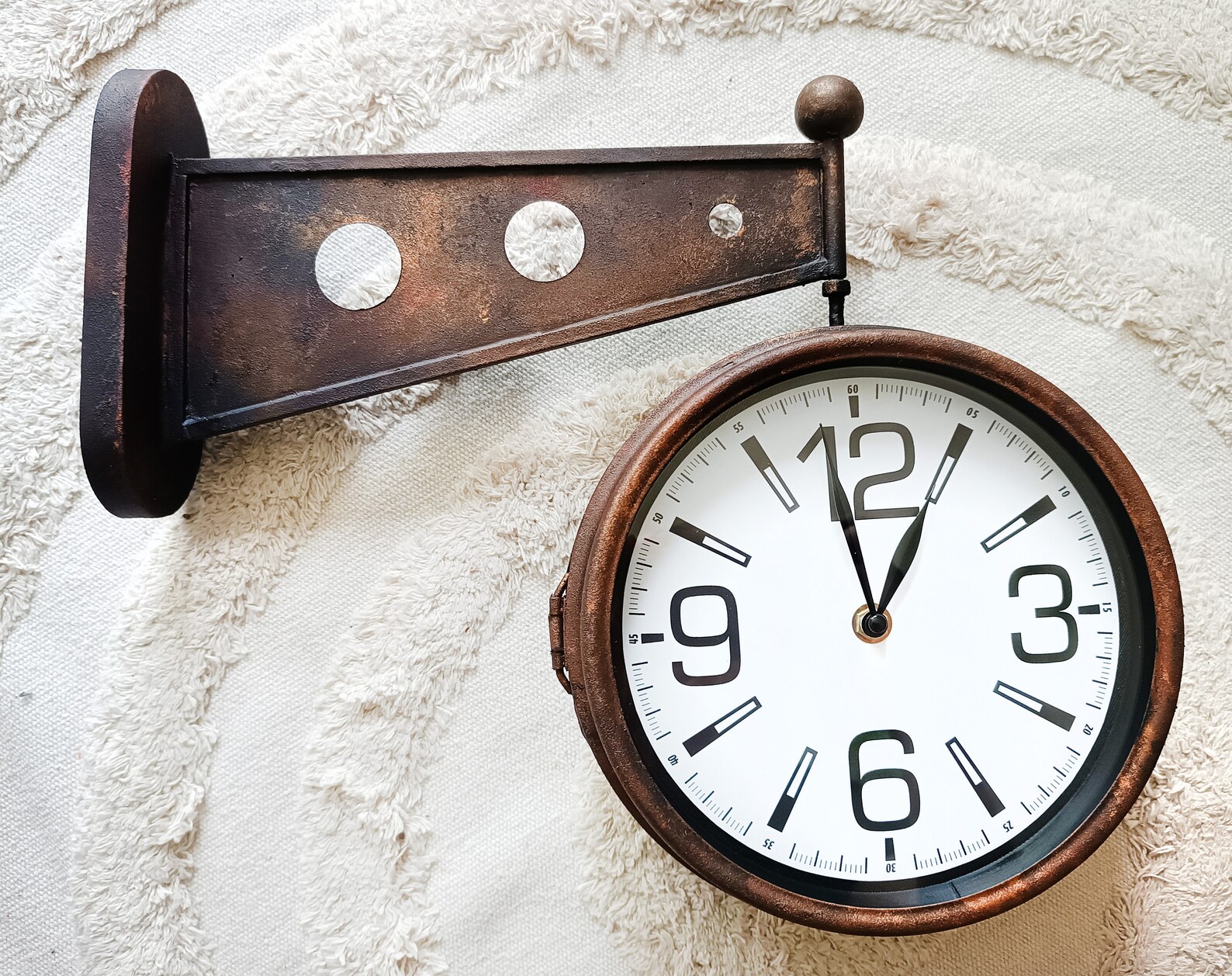 Double-side Retro Station Clock, Industrial, Loft Style. - Etsy