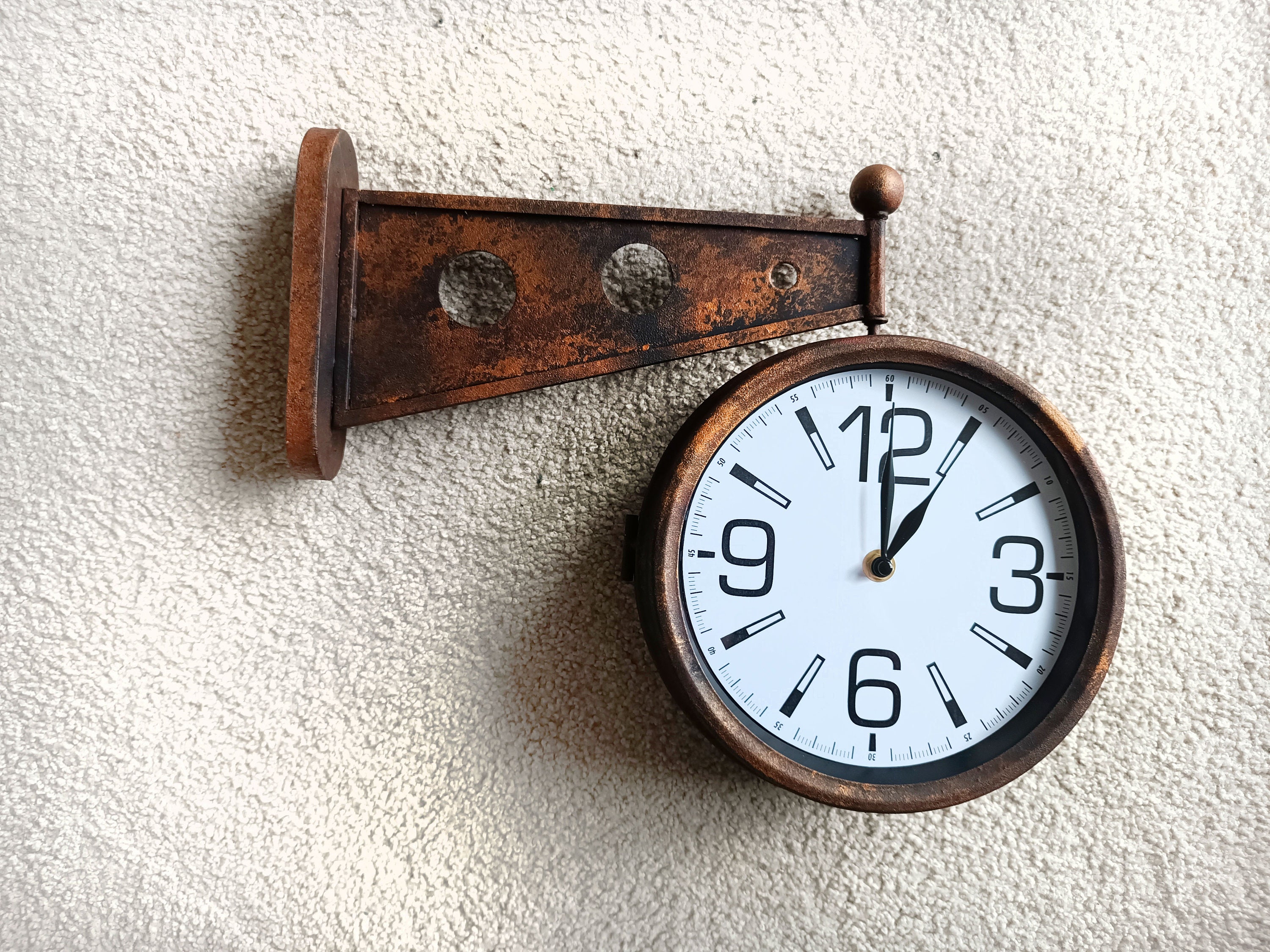 Double-side Retro Station Clock, Industrial, Loft Style. - Etsy