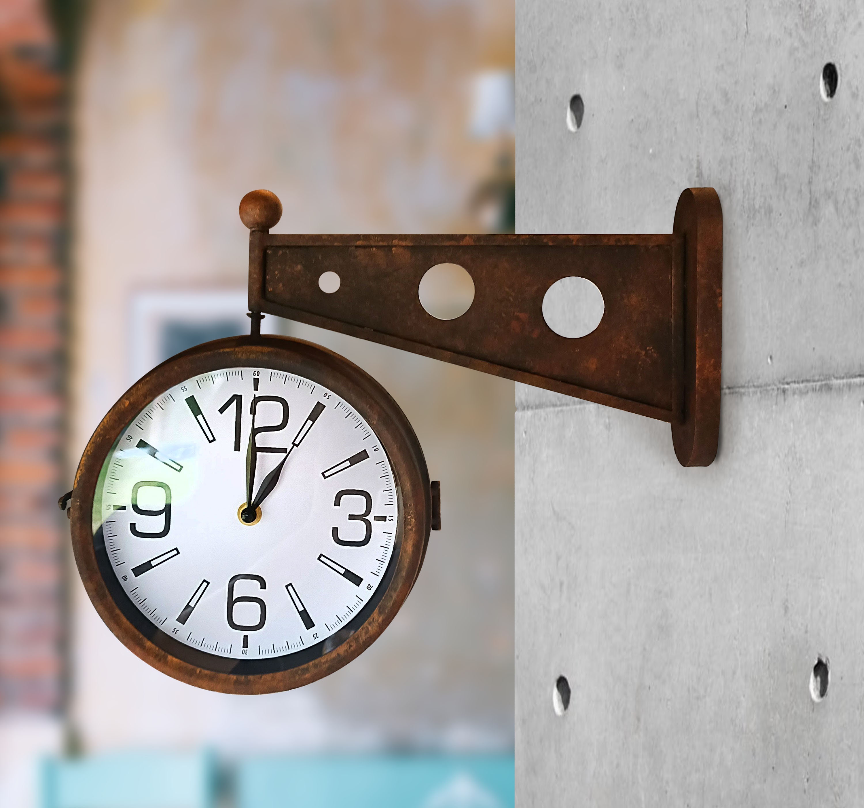 Double-side Retro Station Clock, Industrial, Loft Style. - Etsy