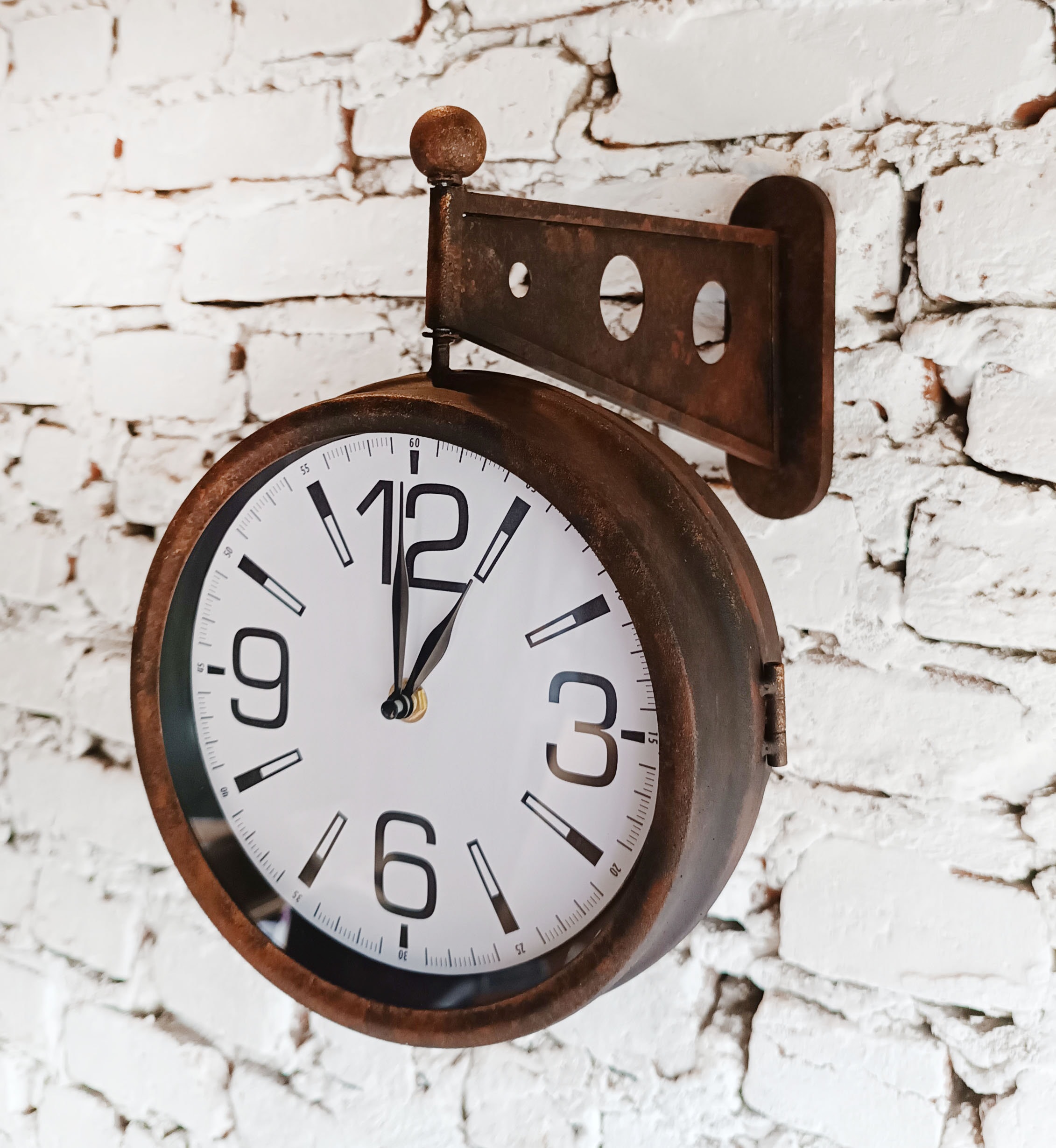 Double-side Retro Station Clock, Industrial, Loft Style. - Etsy