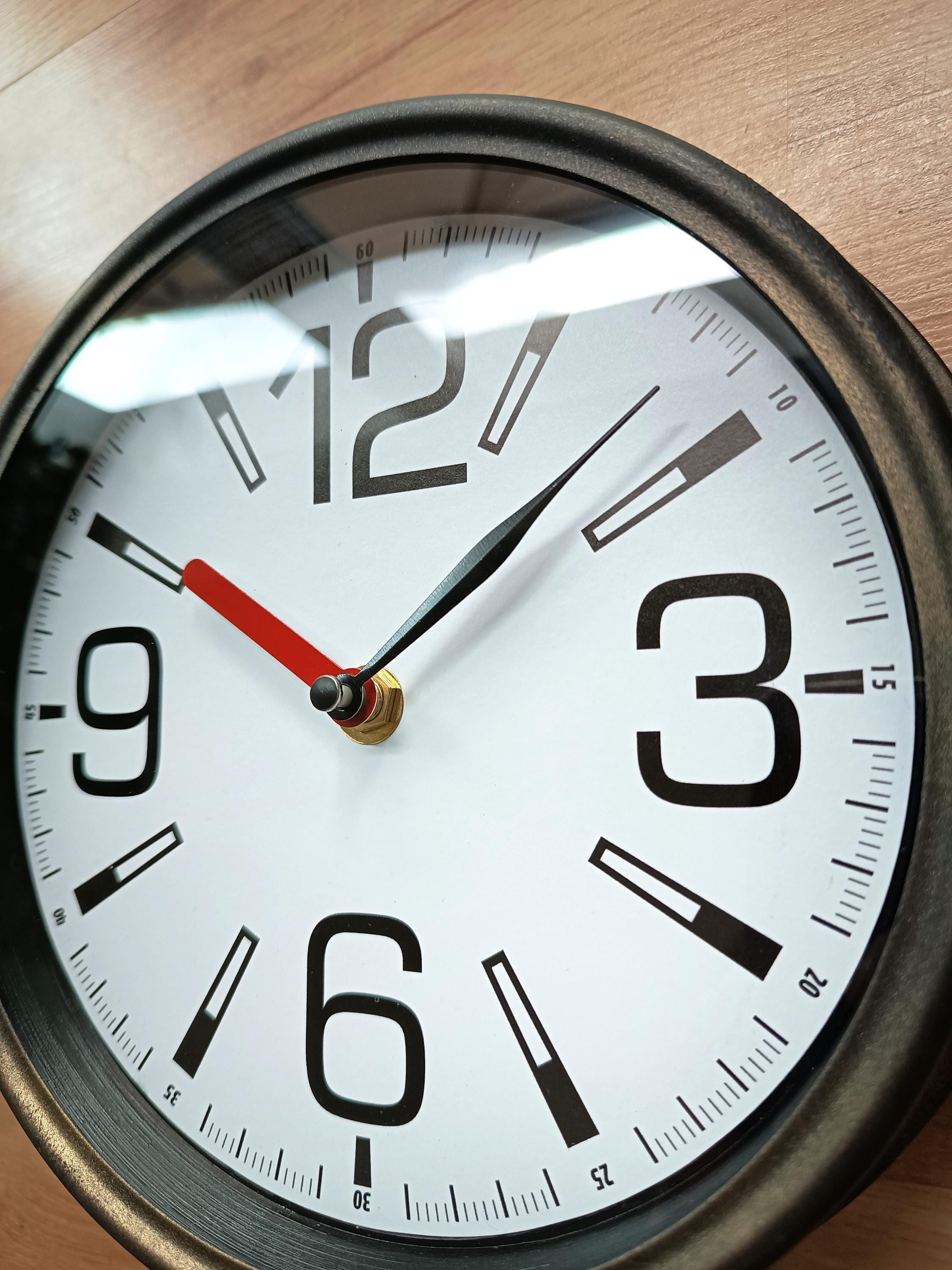 Industrial Clock, Made of Steel Pipes, Wall Clock, Quiet - Etsy