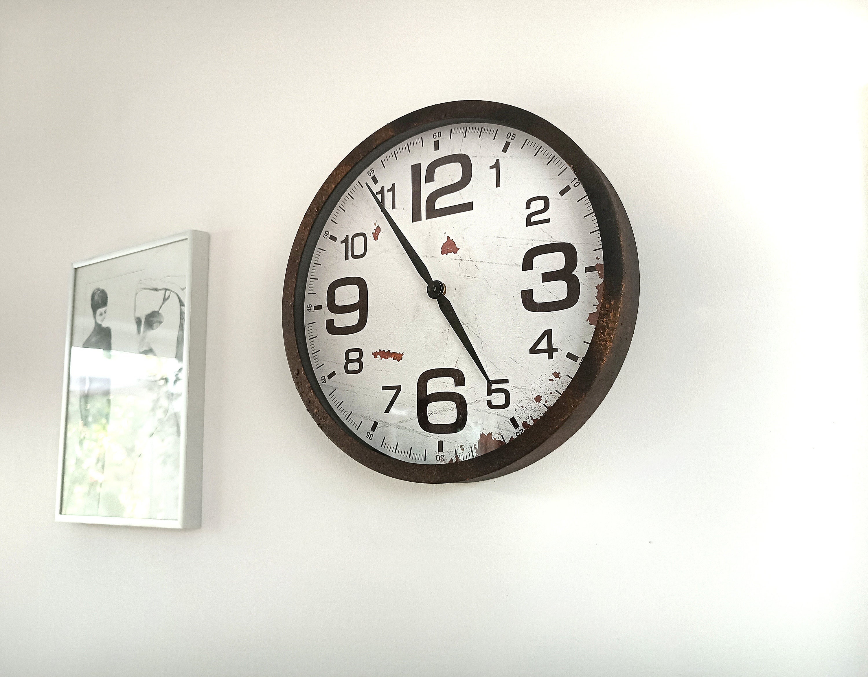 Industrial Style Clock, Wall Clock , Black Gold Metal Frame - Etsy