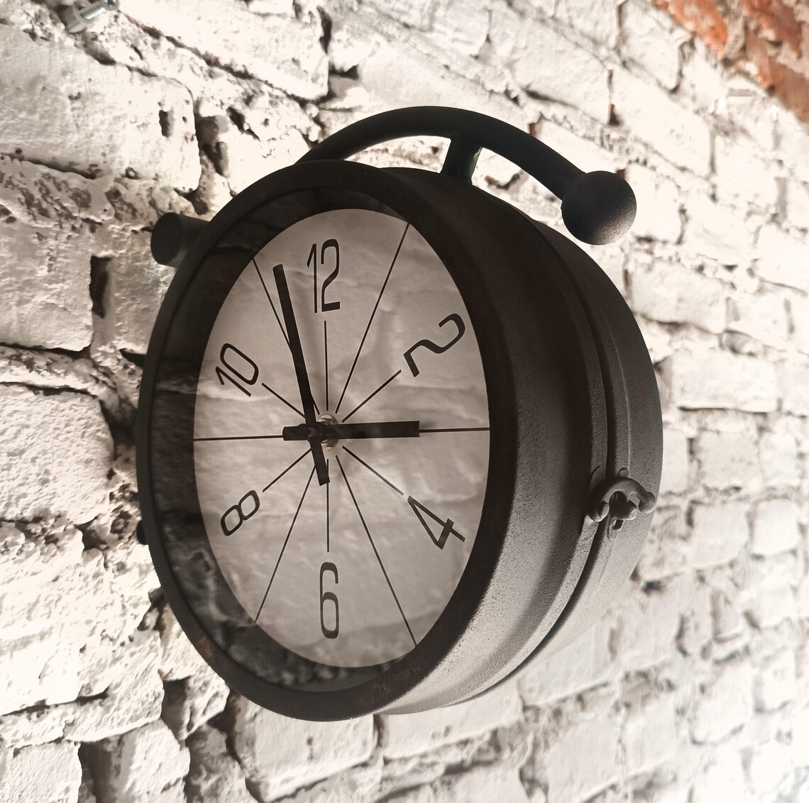 Double-side Retro Station Clock, Industrial, Loft Style. - Etsy