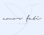 Amor Fati Handwritten Font Semi-permanent Tattoo set of 2 - Etsy