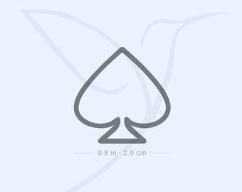 Queen of Spades Temporary Tattoo - Etsy UK