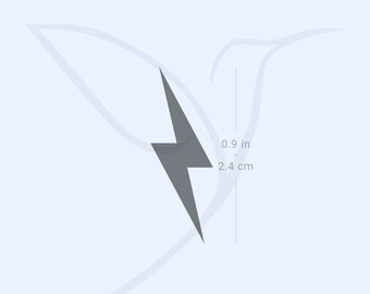 Lightning Bolt Temporary Fake Tattoo Sticker set of 6 - Etsy