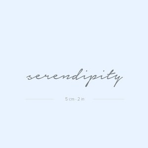 Serendipity Semi-permanent 2-week Tattoo set of 2 - Etsy